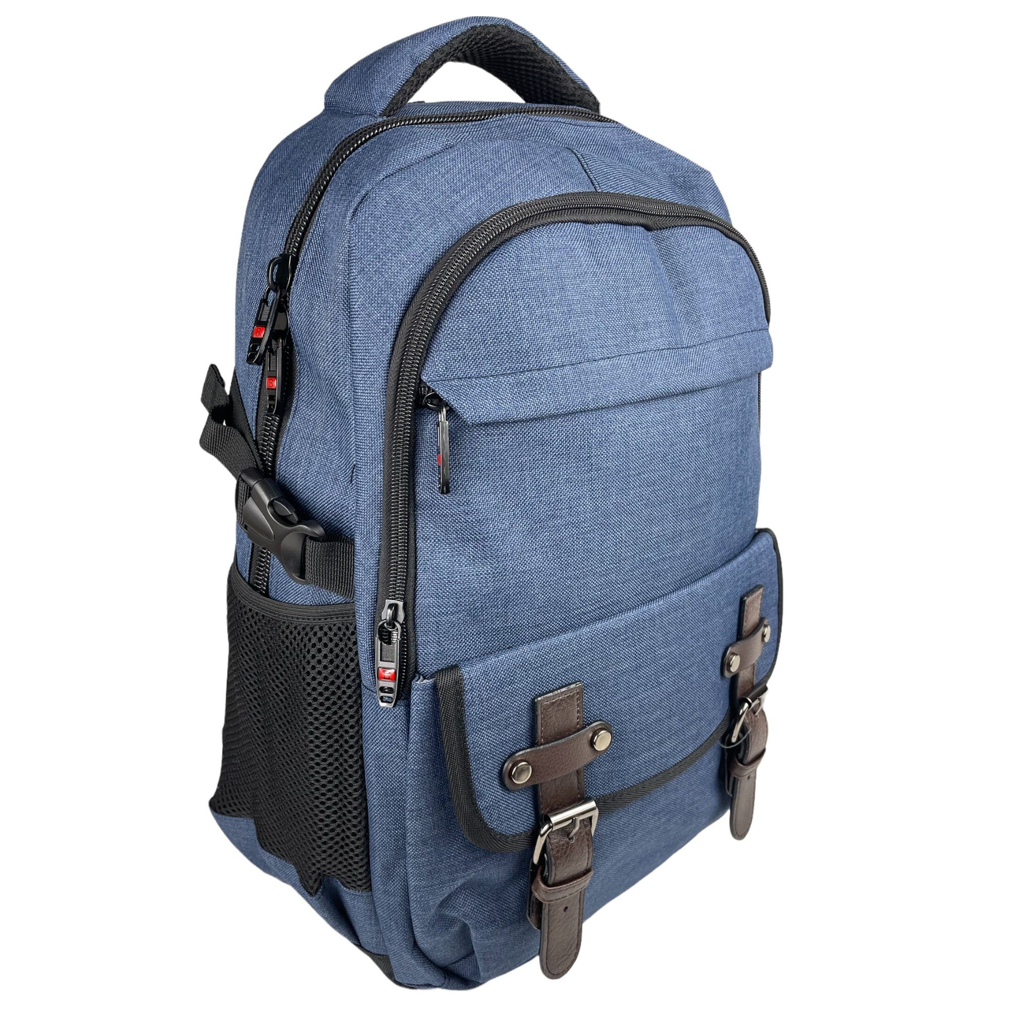 Taschen4life Schulrucksack Rucksack aus Stoff - Cityrucksack D9022 ...