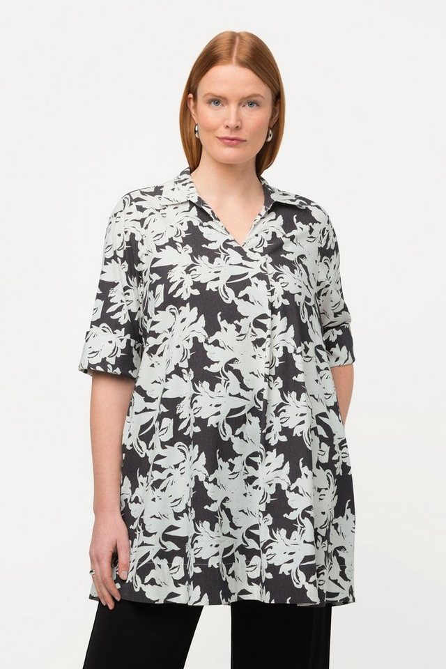 Ulla Popken Tunika Tunika Iris Design A Linie V Ausschnitt 34 Arm