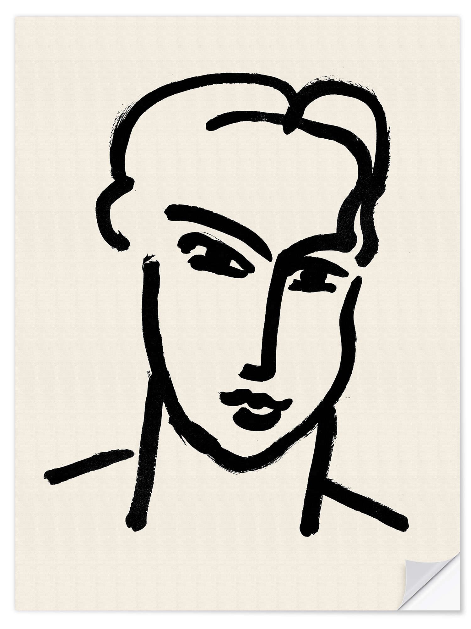 Posterlounge Wandfolie Henri Matisse Großer Kopf Von Katja 1951