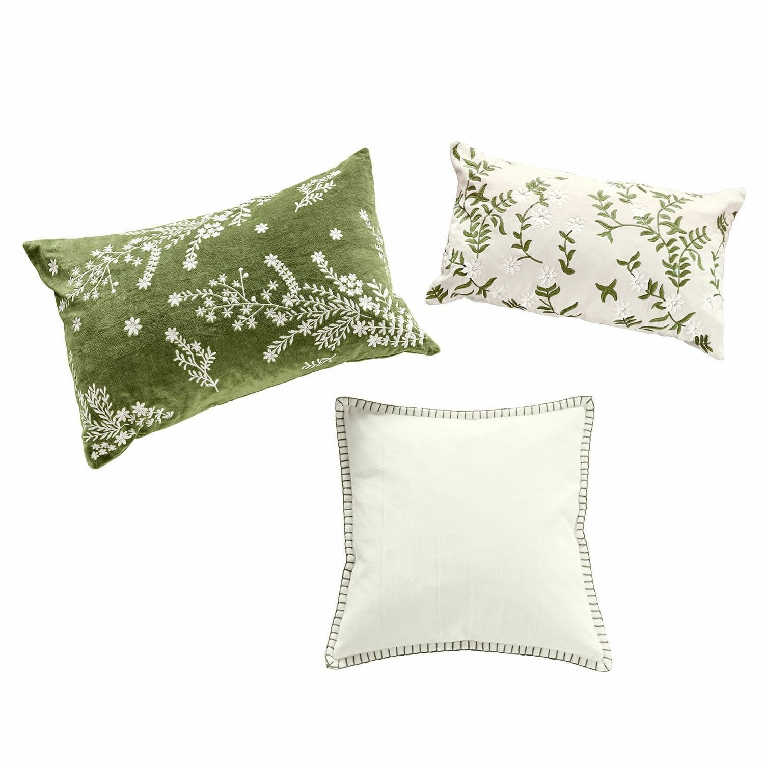 Mirabeau Kissenhülle Kissenhülle 2er Set Ovixal grün/creme, Kissenbezug