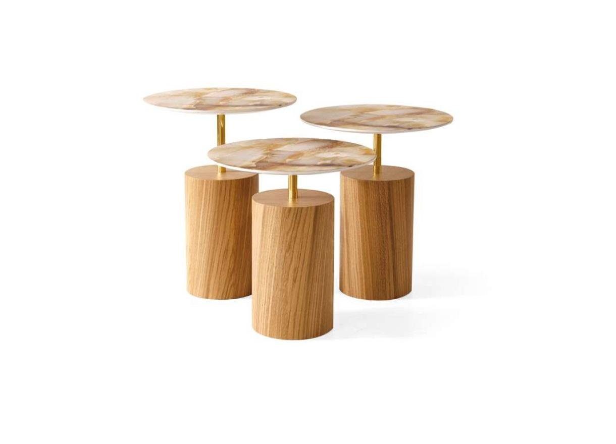 Jvmoebel Couchtisch Designer Couchtische Beistelltische Beige 3x