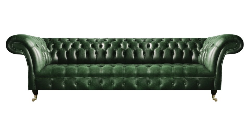 Jvmoebel Chesterfield Sofa Wohnzimmer Sofa Viersitzer Couch Luxus Leder