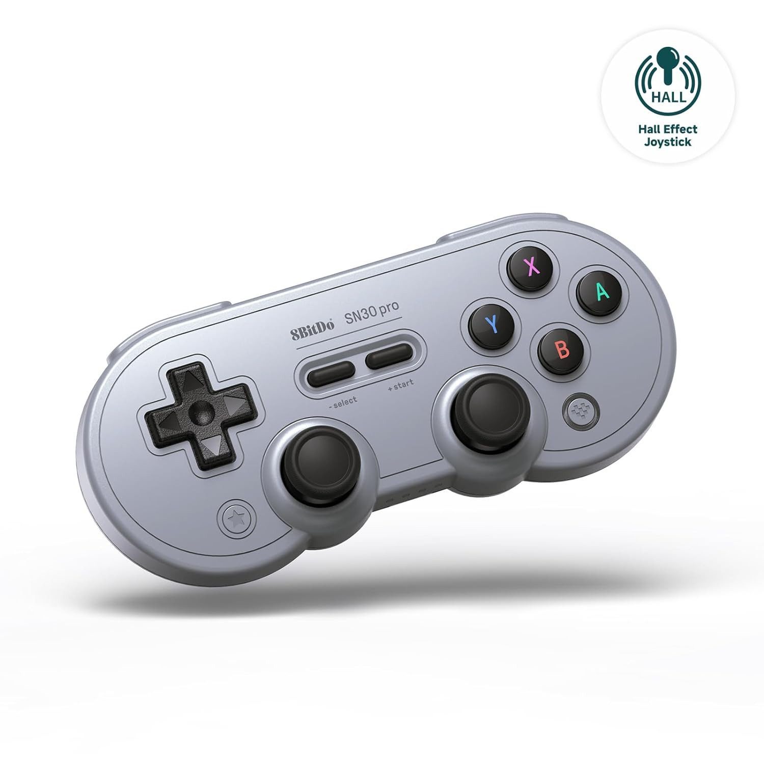 8bitdo SN30 Pro mit Hall-Effekt-Joystick Gray Edition Controller (Einzelset, Hall-Effekt ...