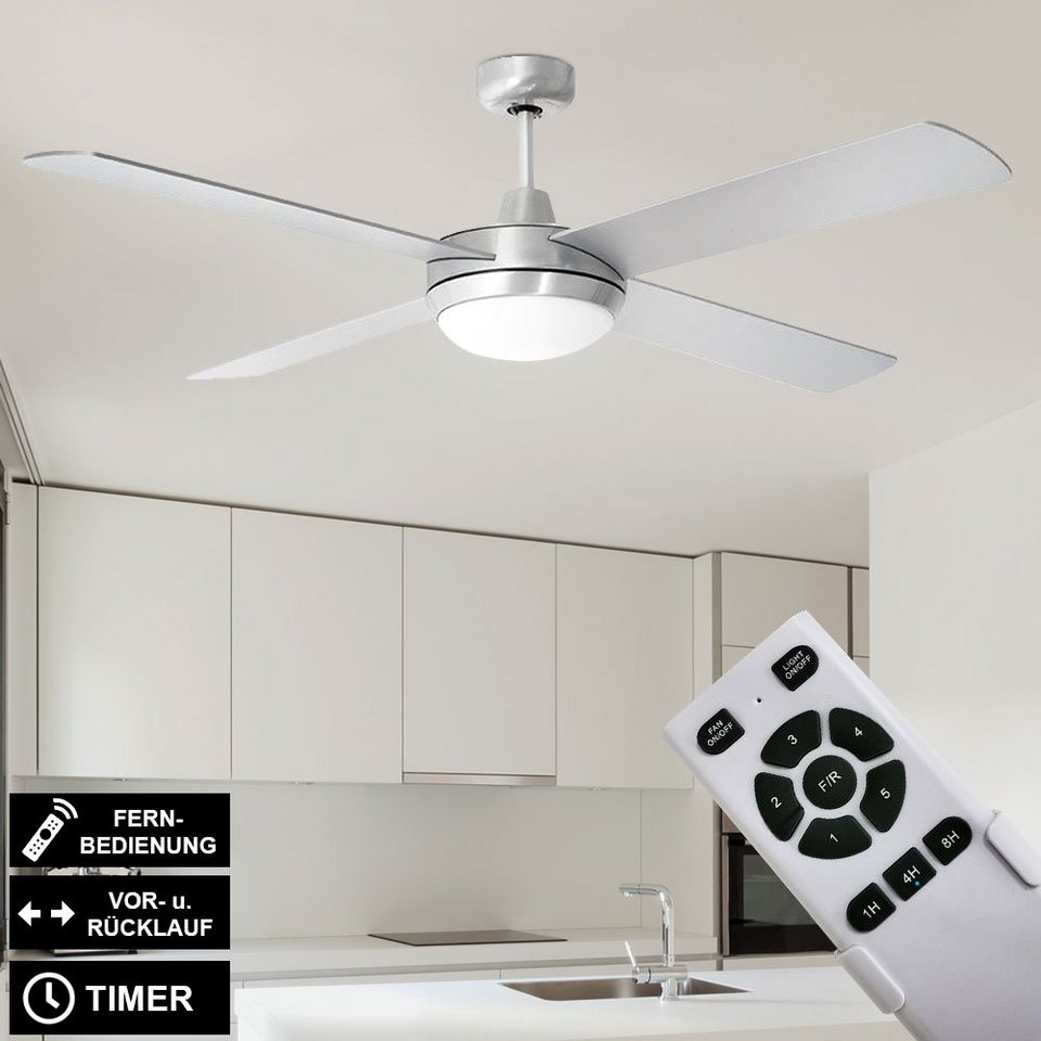 V Tac Deckenventilator Decken Ventilator Raum Kühler Lampe Timer