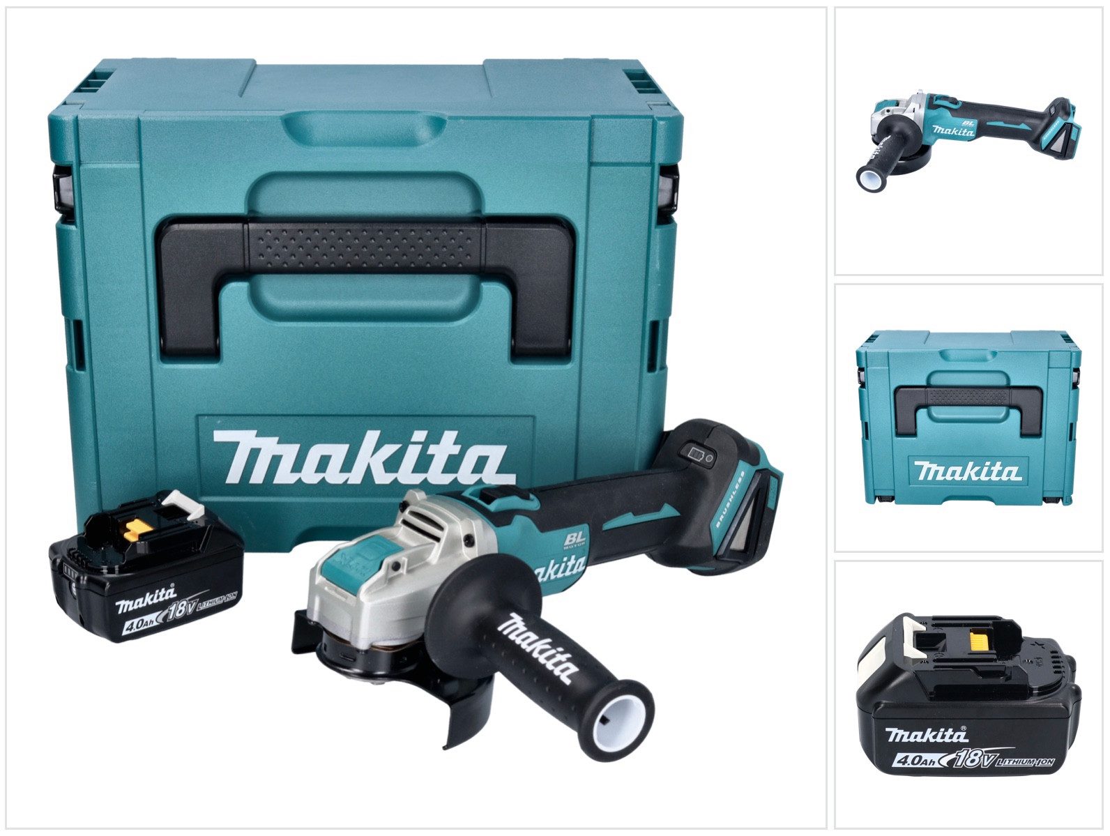 Makita Winkelschleifer DGA 521 RF1X1 Akku Winkelschleifer 18 V 125 mm X ...
