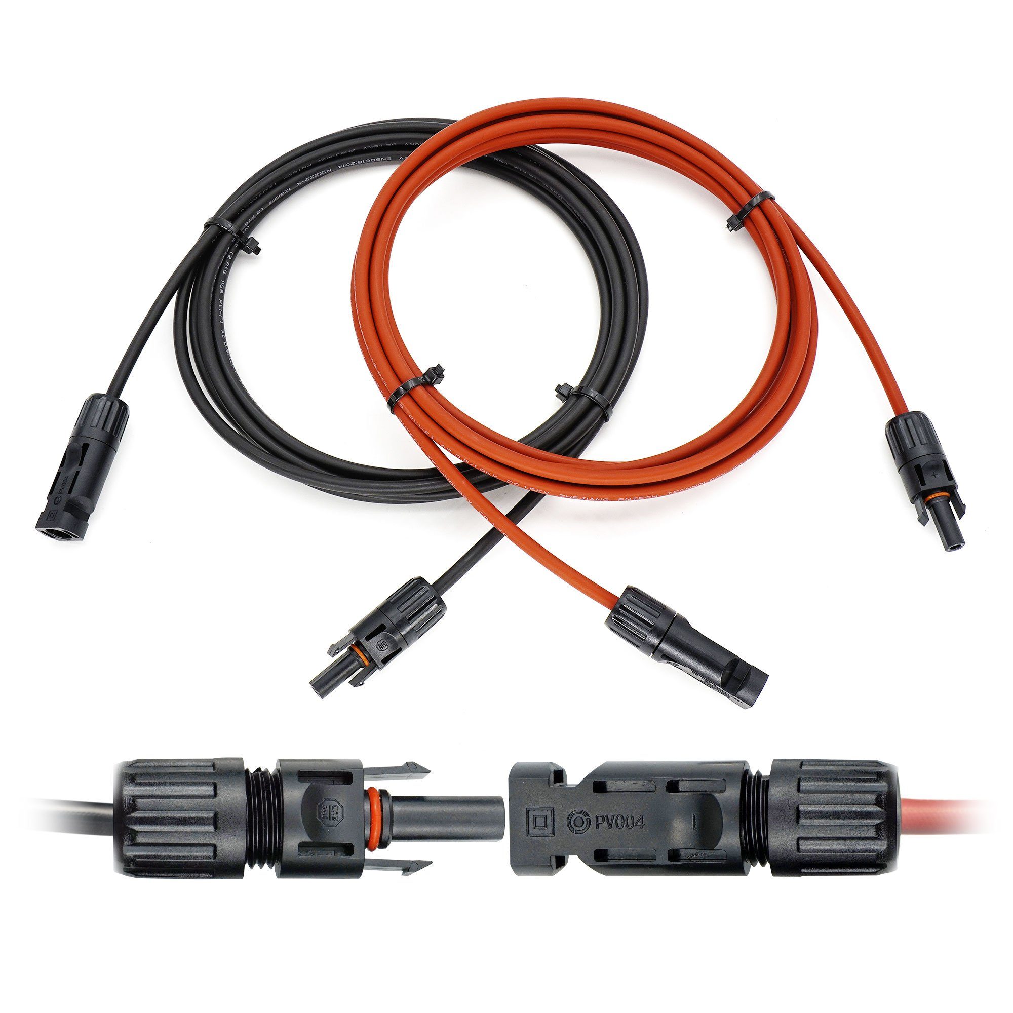 E.For.U Solarkabel Verlängerung Modulkabel, mit MC4 Stecker, H1Z2Z2-K Solarmodul PV Kabel 4mm² ...