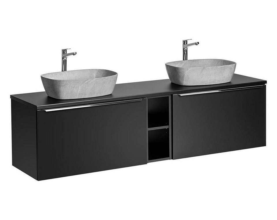 Einfachgutemoebel Waschtisch Set Badezimmer Doppel Waschplatz Noirette