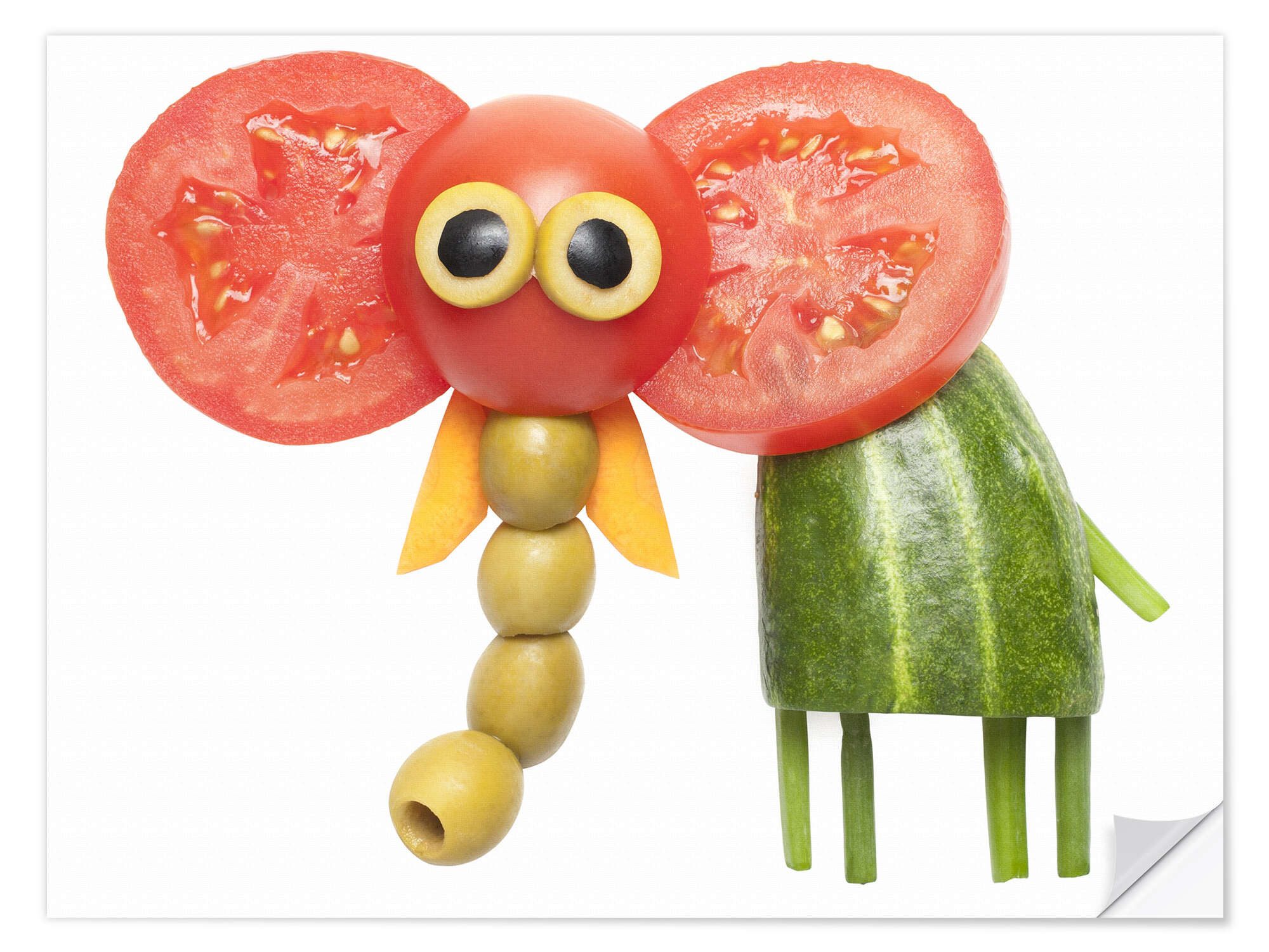 Posterlounge Wandfolie Editors Choice, Gemüsetierchen – Elefant, Küche Fotografie