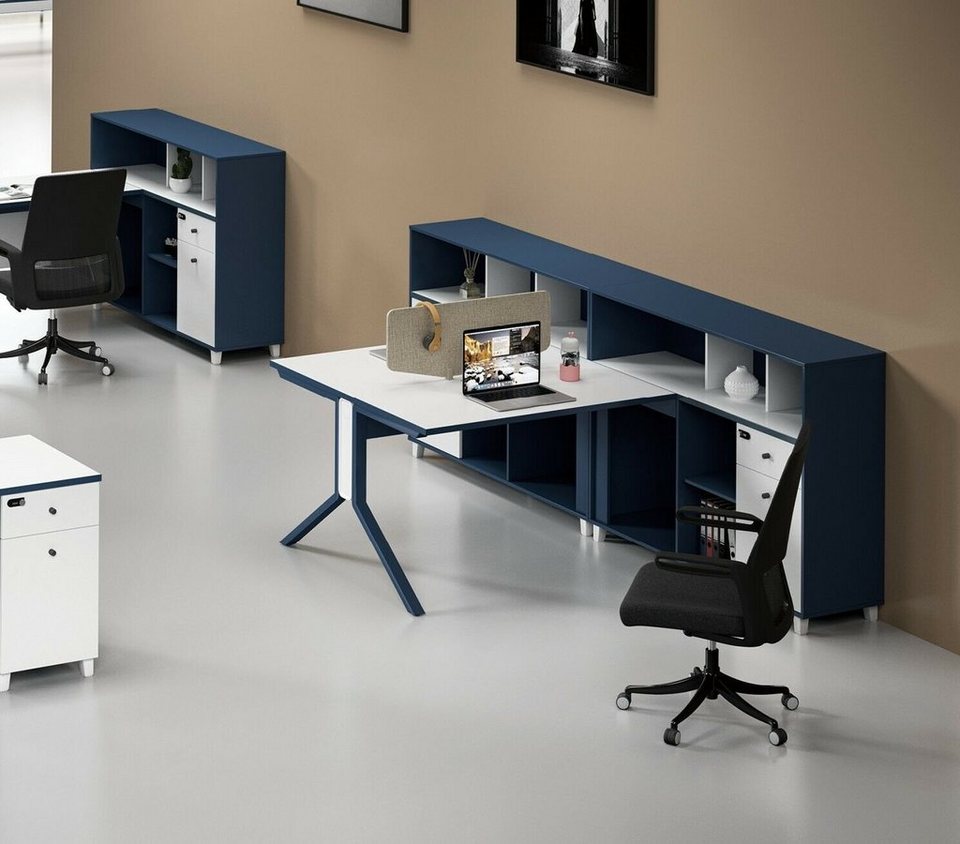 Jvmoebel Schreibtisch Schreibtisch Regal Doppelter Arbeitsplatz Büro