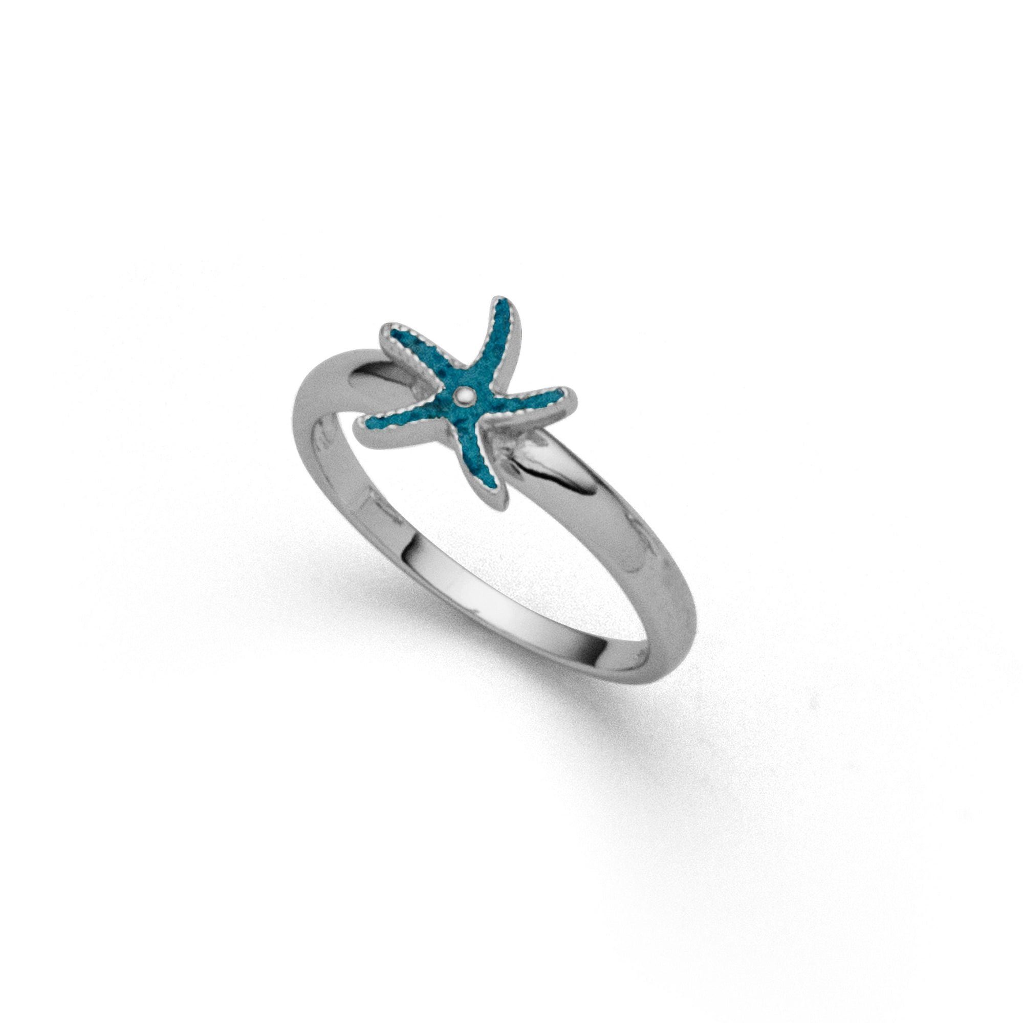 DUR Fingerring DUR Schmuck: Ring "Seestern Mini" mit Steinsand R5632