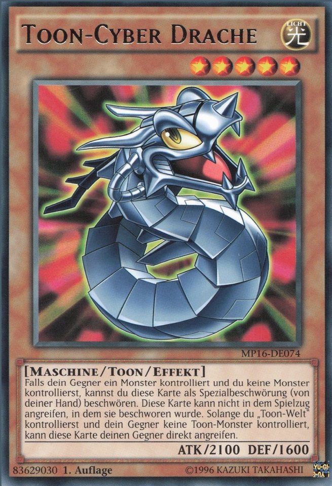 Recollectibles Sammelkarte Yugioh Karte Toon Cyber Drache Yu Gi Oh