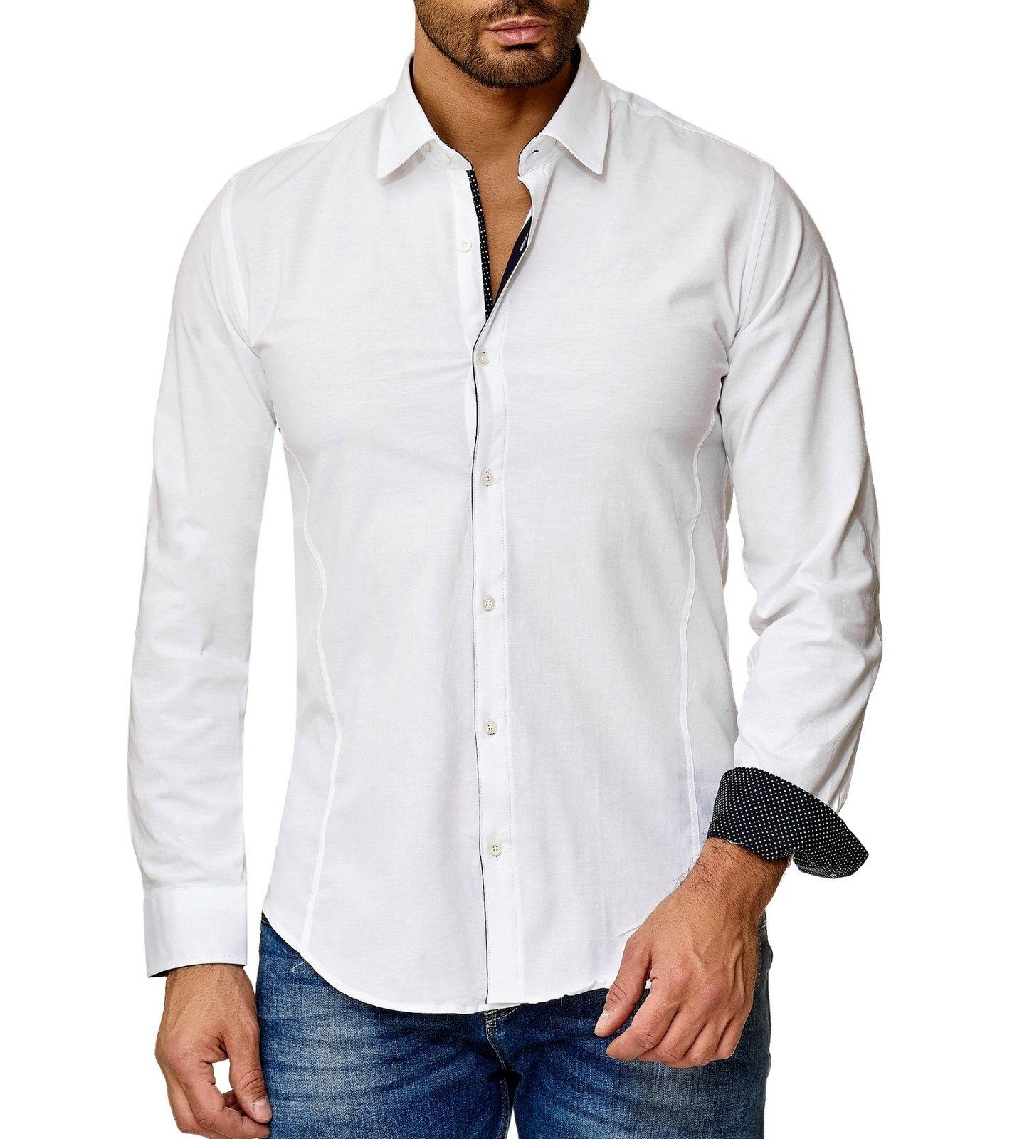 Rusty Neal Langarmhemd Rusty Neal R 75 Herren Business Hemd Langarm
