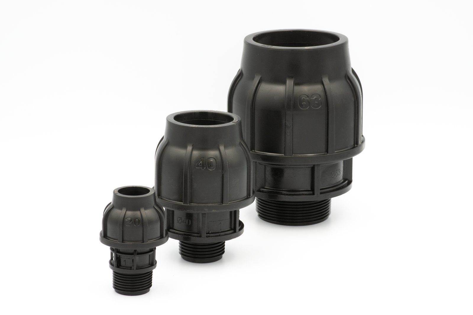 GEBO Steckfitting PE Rohr Verschraubung 25 mm x 1/2" Zoll Aussen-Gewinde Klemmverbinder