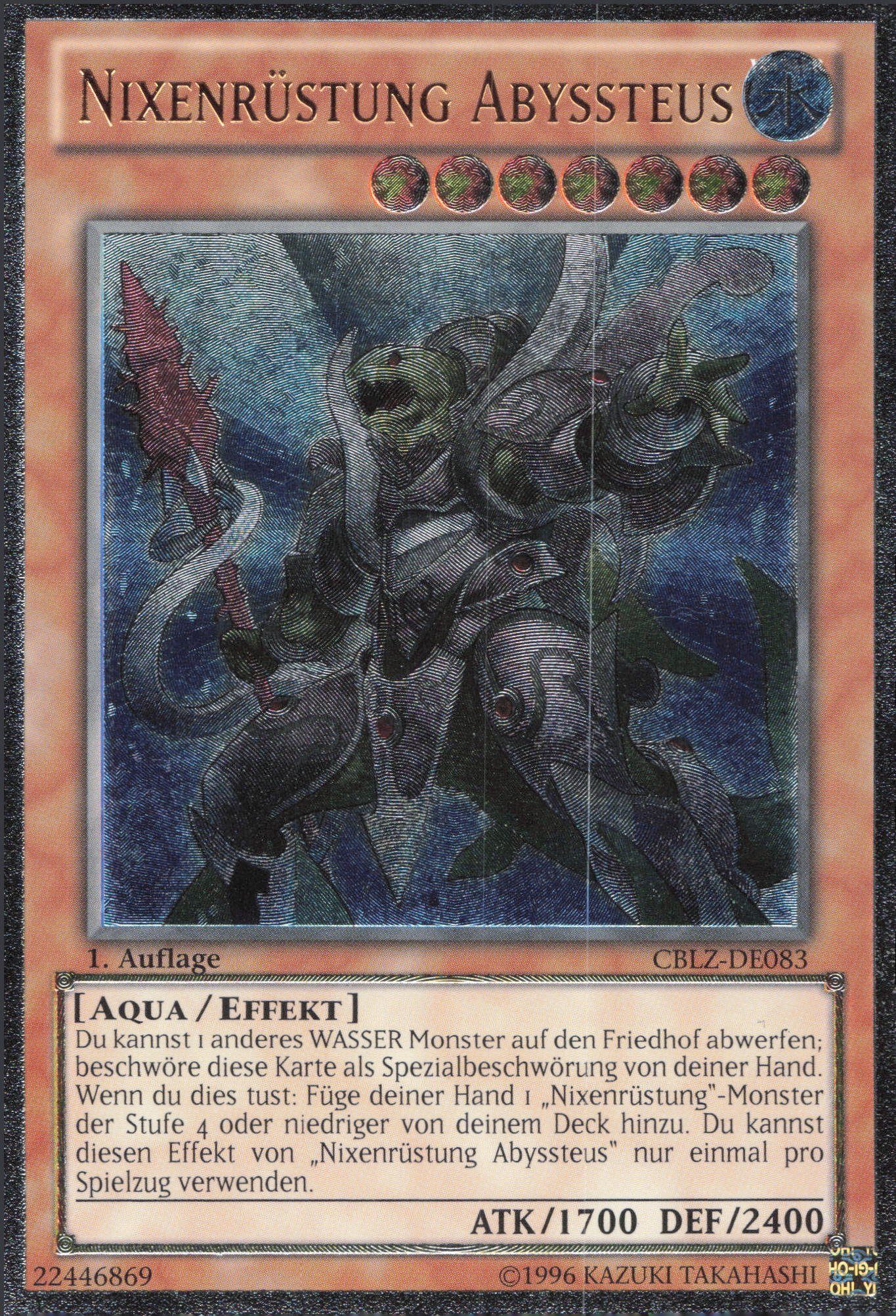 ReCollectibles Sammelkarte YuGiOh Karte Nixenrüstung Abyssteus (V.2) deutsch, Yu-Gi-Oh! Karte ...