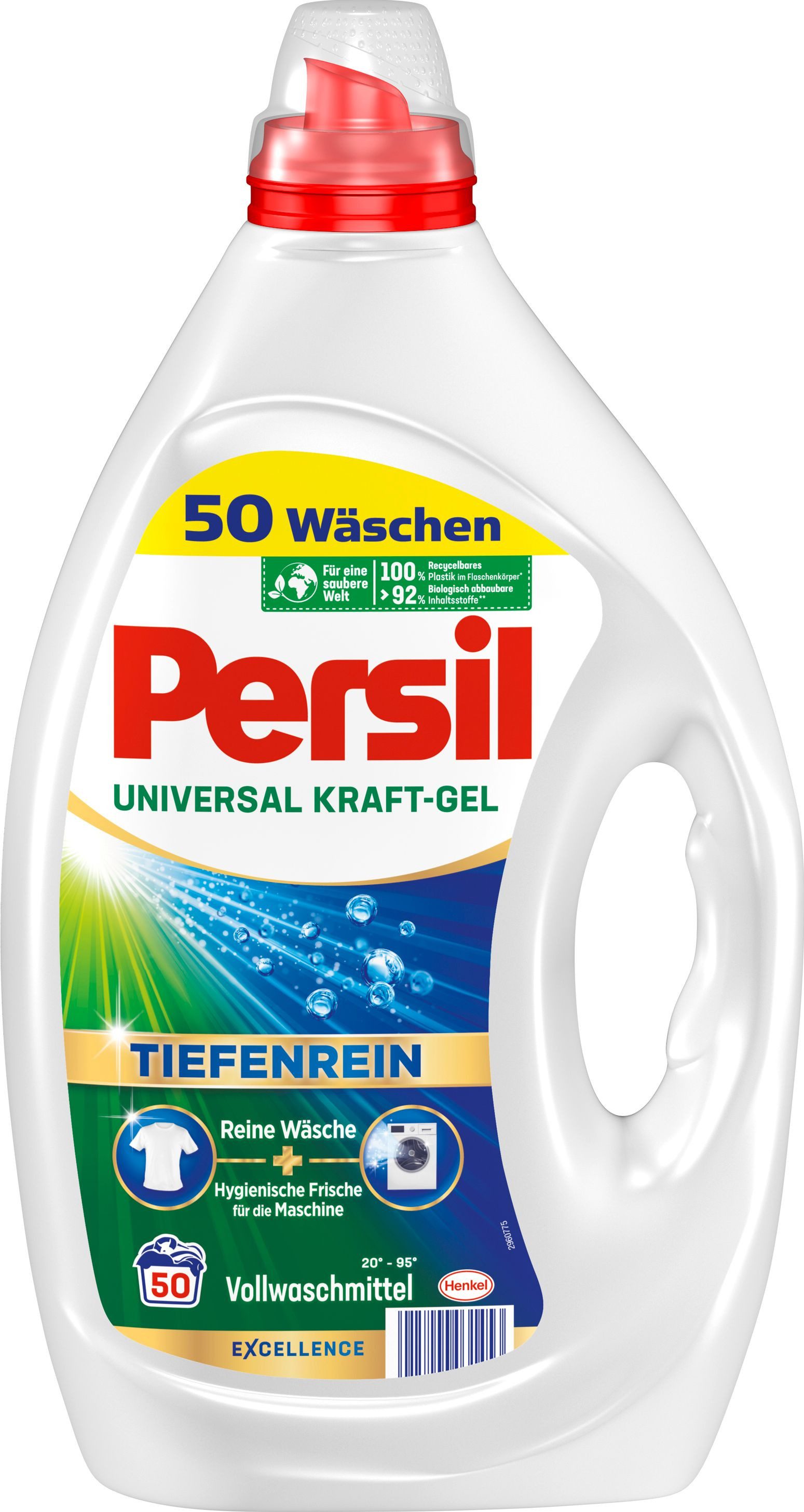 Persil Universal Kraft Gel 50 WL Vollwaschmittel (1-St. Flüssigwaschmittel mit Tiefenrein ...