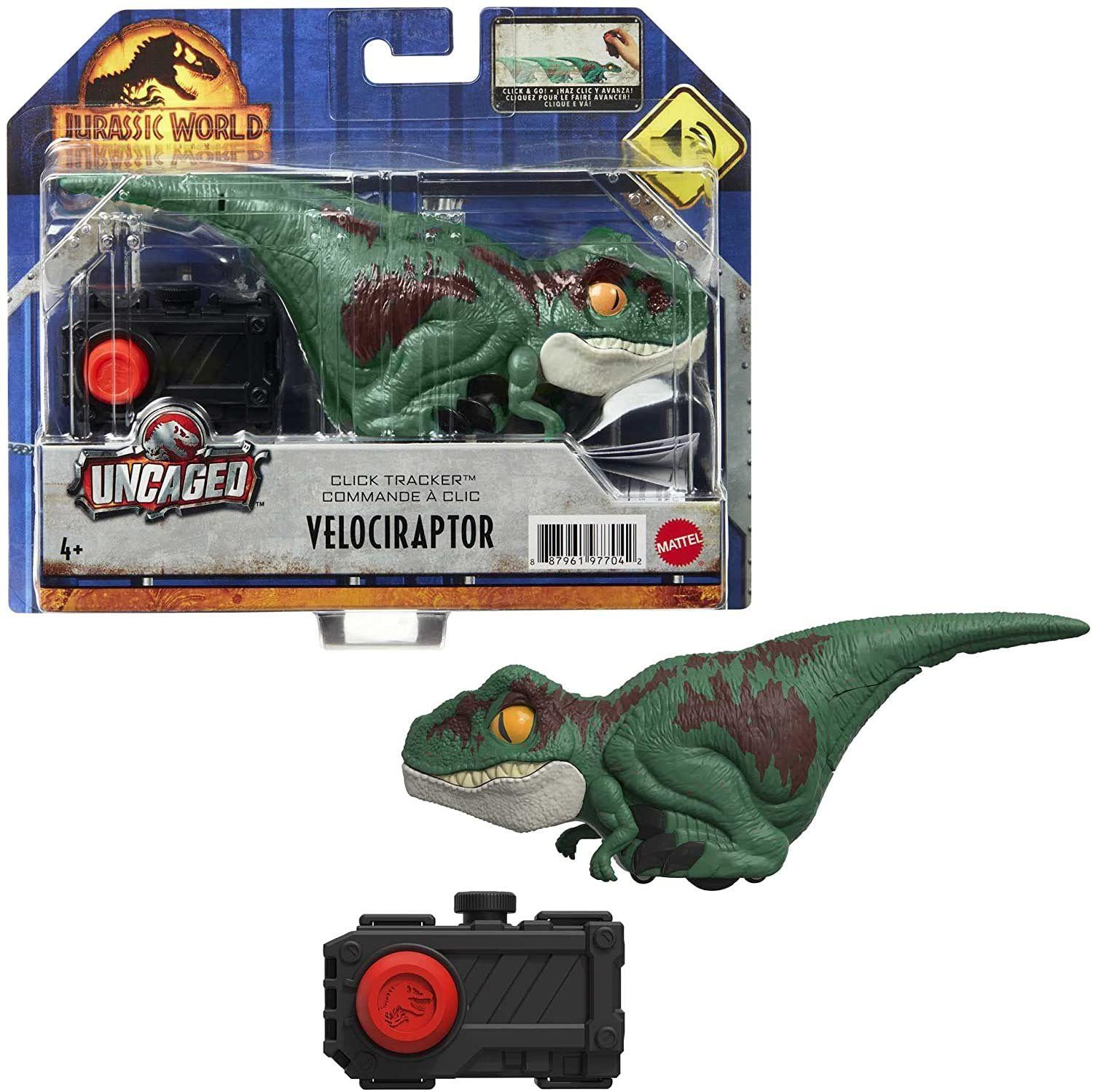 Mattel® Spielfigur Jurassic World Uncaged Click Tracker Velociraptor ...