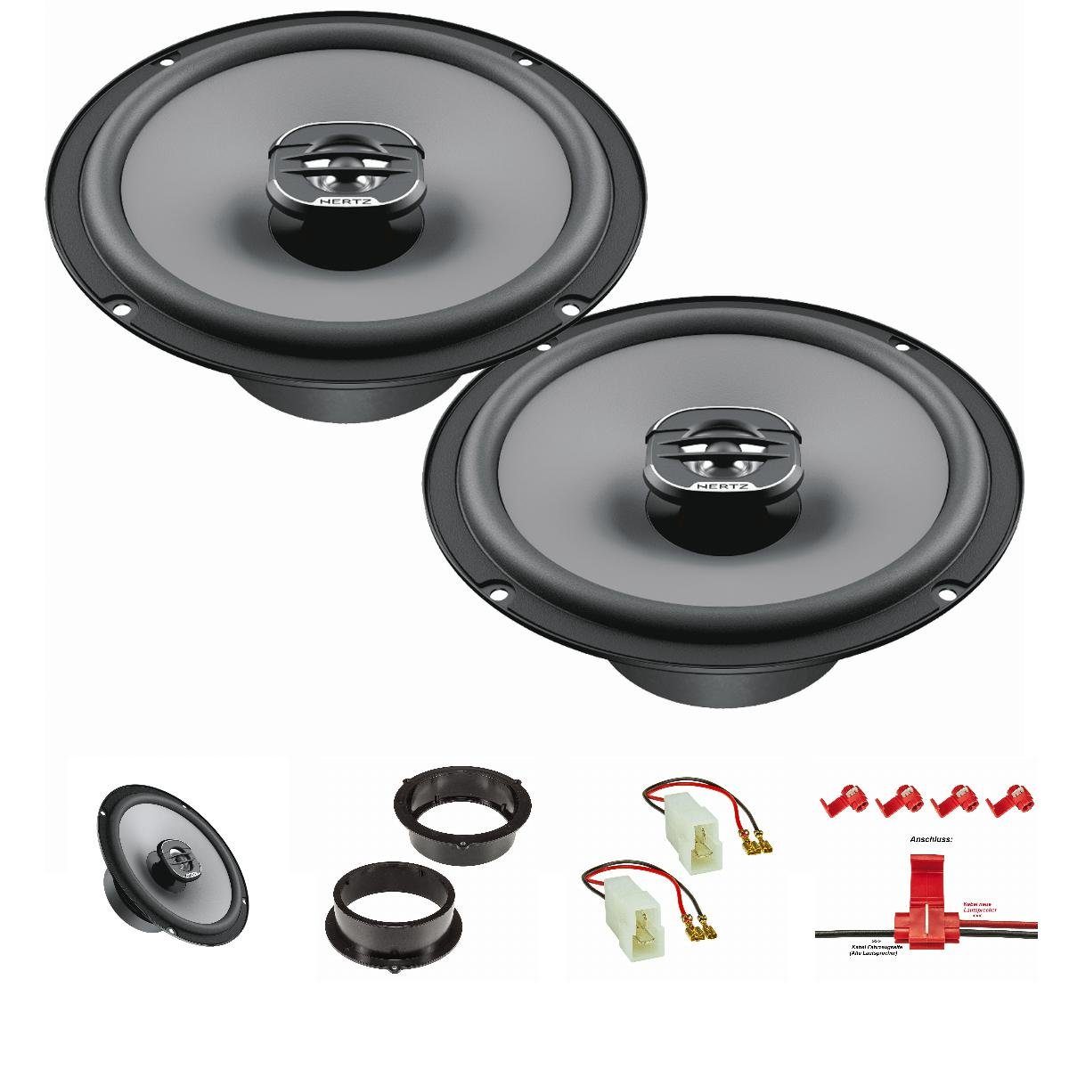 tomzz Audio Hertz X 165 Satz passt für Audi A3 A4 A5 A6 Q3 Q5 Q7 Tür hinten 165mm Auto-Lautsprecher