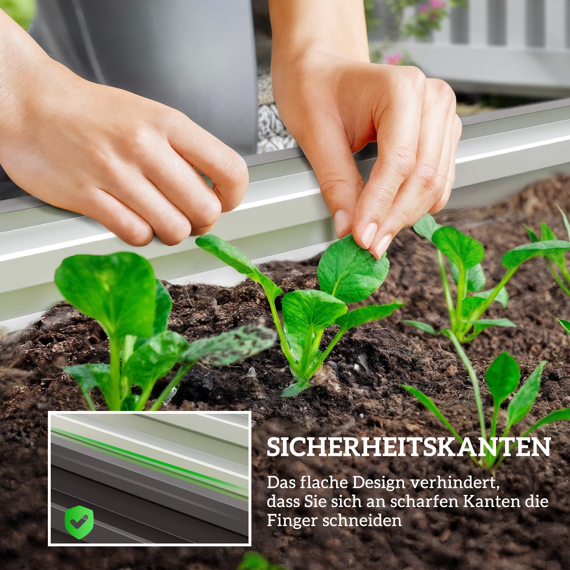 Outsunny Hochbeet aus Verzinkter Stahl (witterungsbeständig Pflanzbeet ...