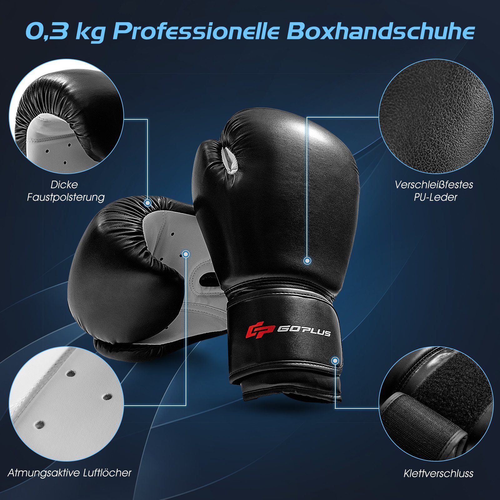 COSTWAY Boxsack Standboxsack, 175 cm, mit Ständer & Handschuhen