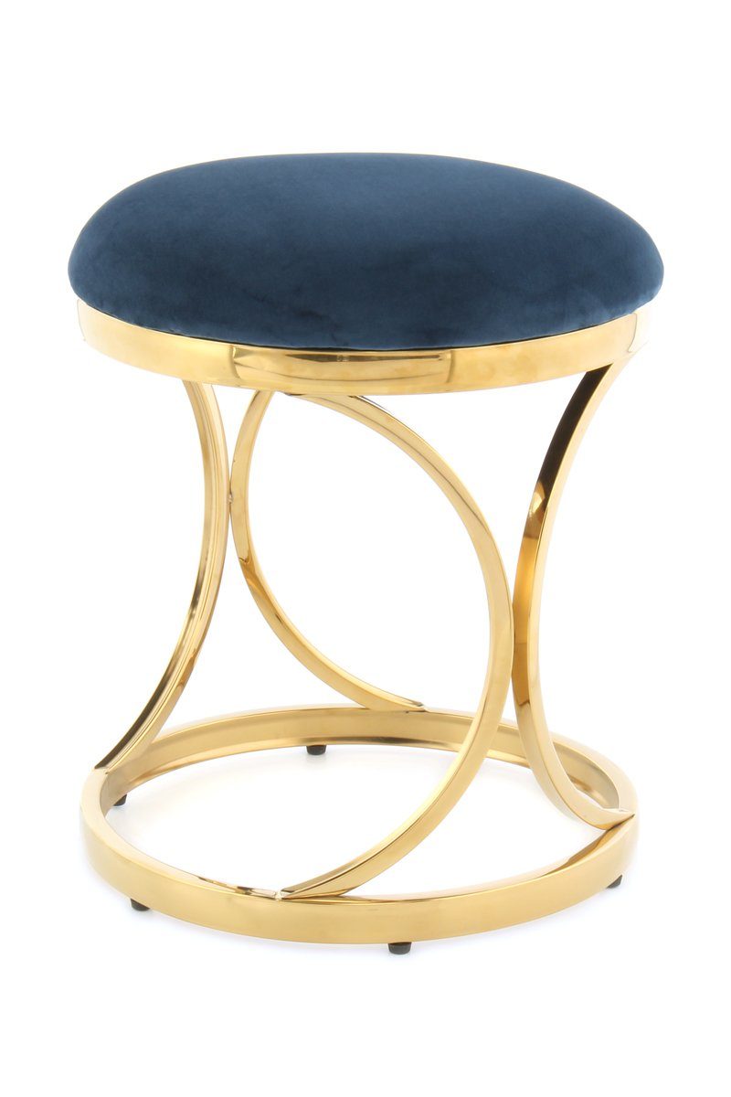 en.casa Sitzhocker, Design-Sitzhocker aus Metall 40 x 40 x 49 cm Blau ...