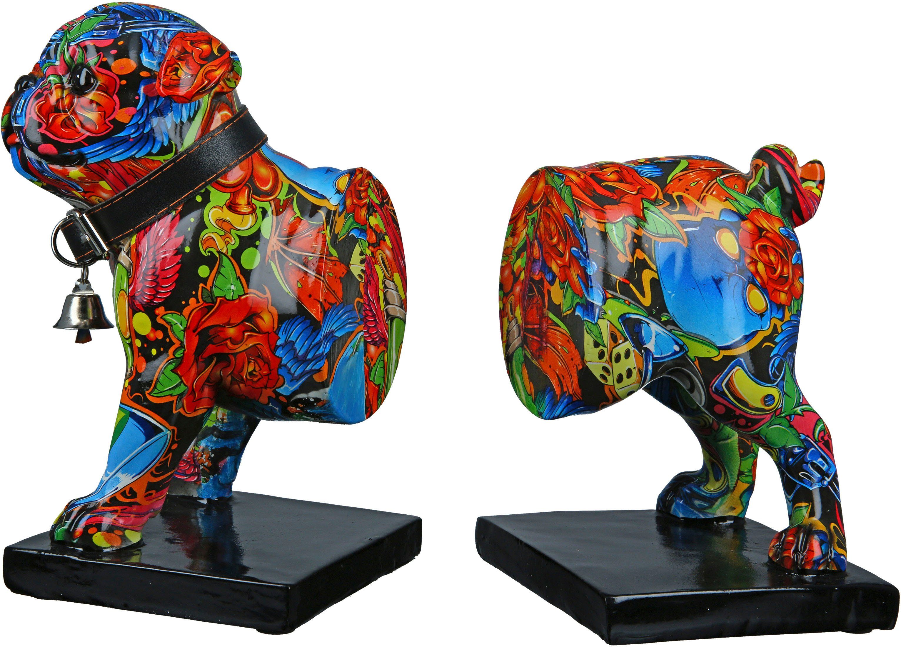 Casablanca By Gilde Tierfigur Buchstütze 2er Set Mops Street Art 1 St
