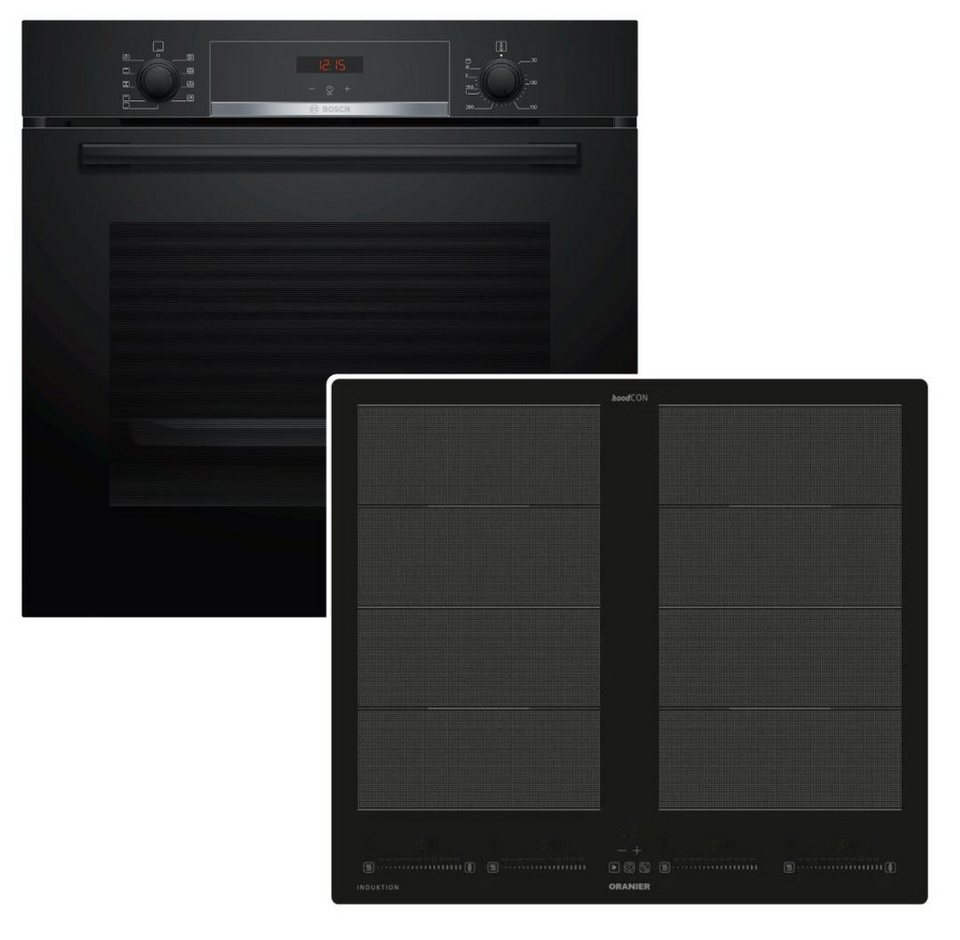Bosch Backofen Set Teleskopauszug Oranier Flächeninduktionskochfeld