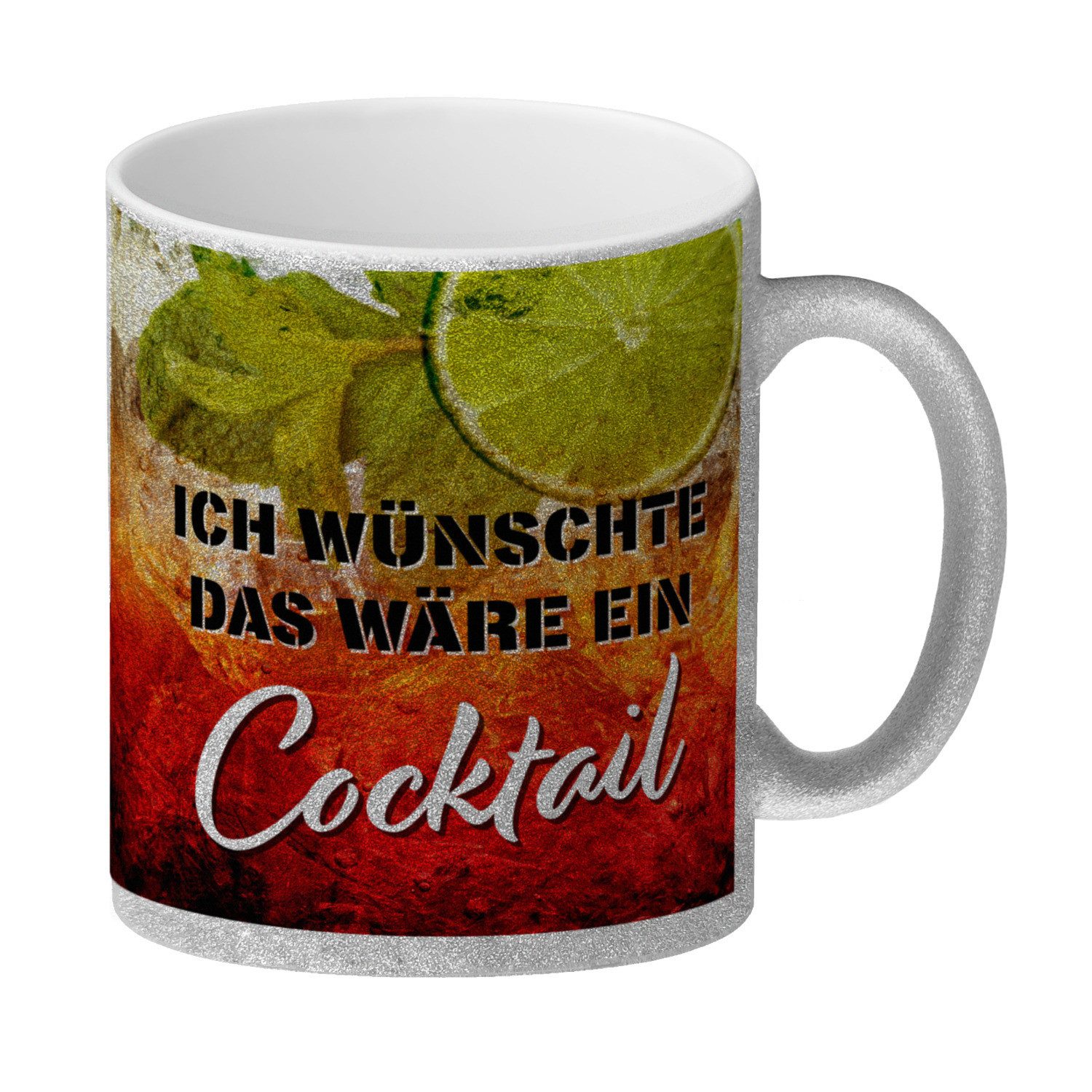 Speecheese Tasse Ich Wünschte Das Wäre Ein Cocktail Glitzer