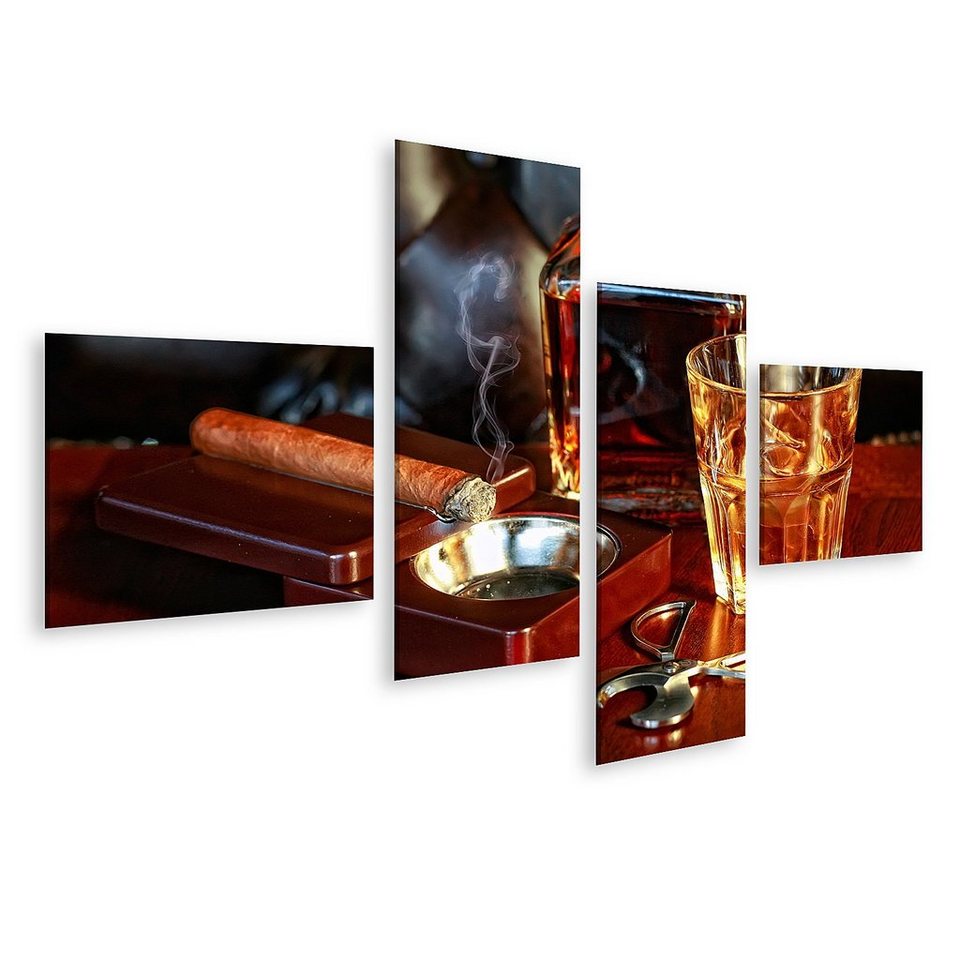 Islandburner Leinwandbild Bild Auf Leinwand Whiskey Und Zigarre