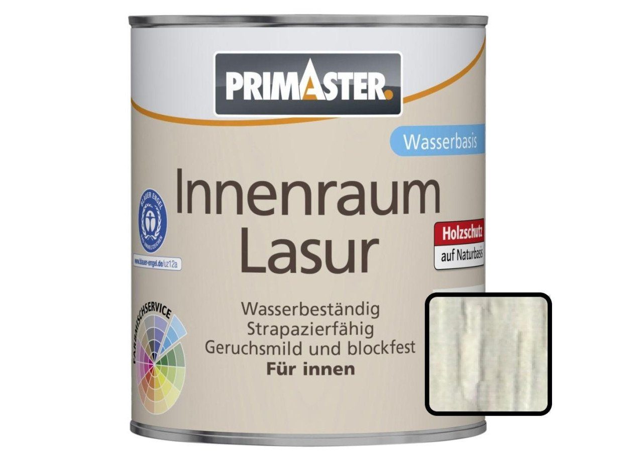 Primaster Lasur Primaster Innenraumlasur 750 ml weiß, Holzschutzlasur, Holzlasur