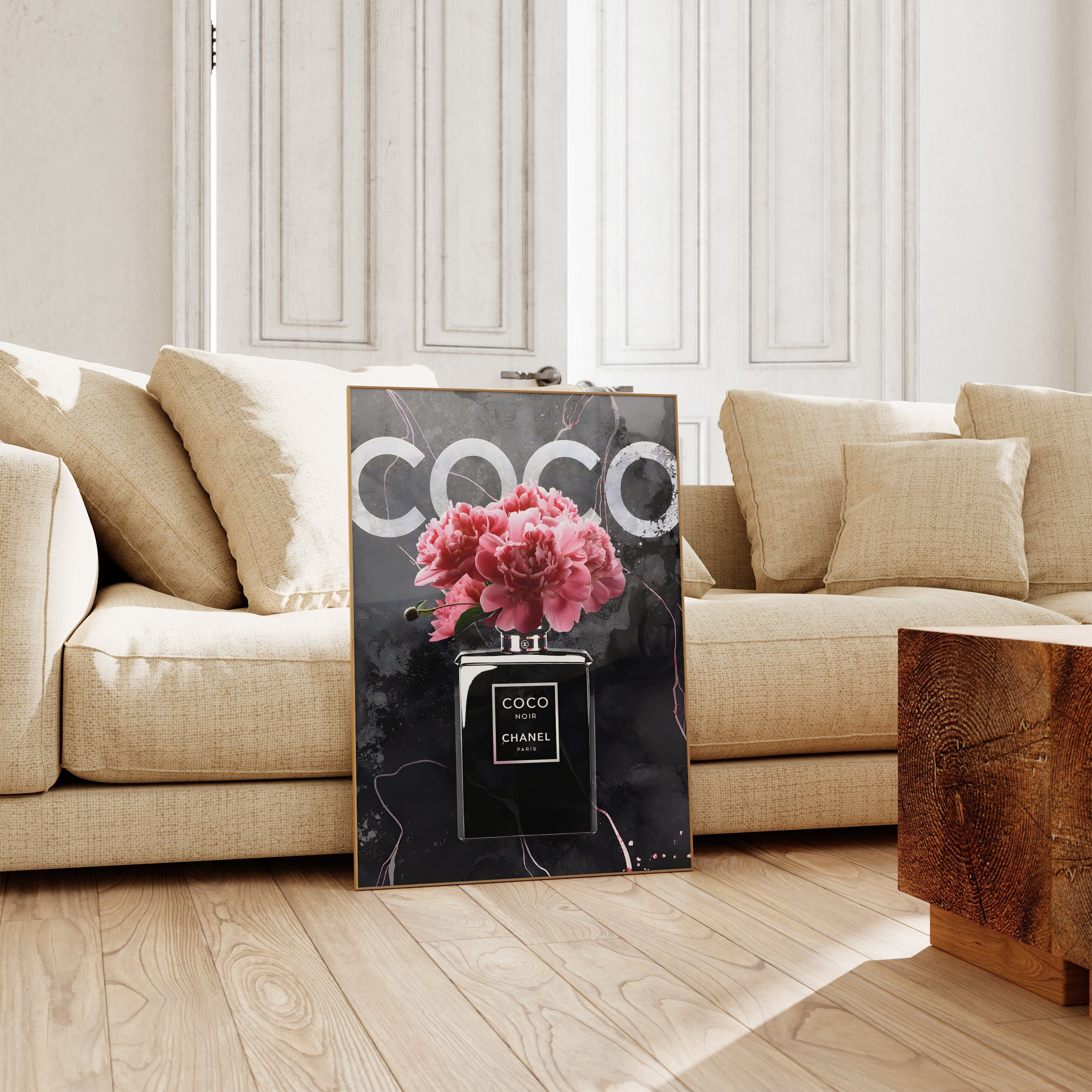 JUSTGOODMOOD Poster Premium ® Coco Chanel Poster · Coco Noir Parfüm ...