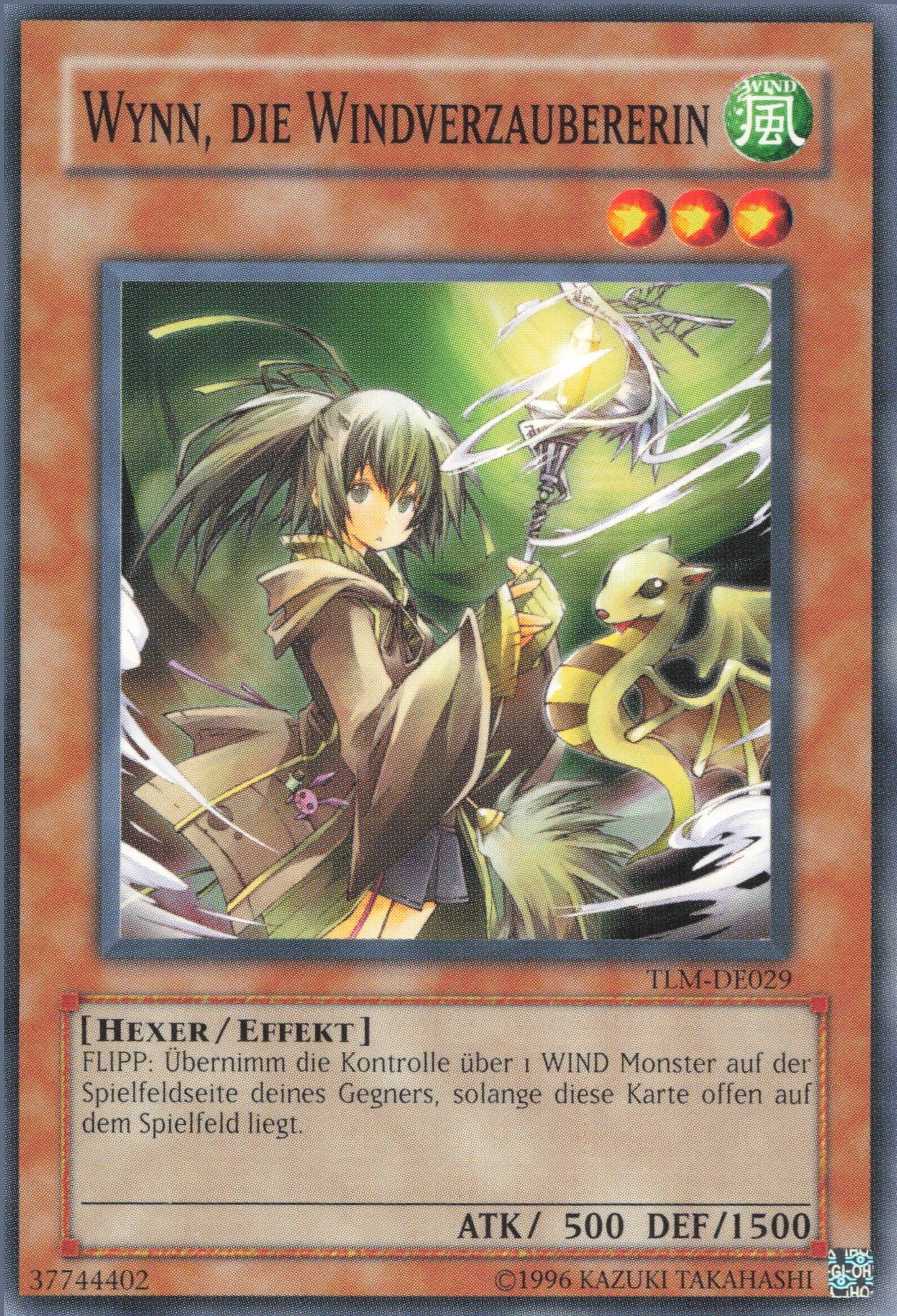 ReCollectibles Sammelkarte YuGiOh Karte Wynn, die Windverzaubererin deutsch, Yu-Gi-Oh! Karte TLM ...
