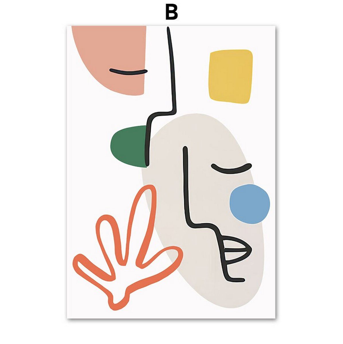 TPFLiving Kunstdruck (OHNE RAHMEN) Poster - Leinwand - Wandbild, Henri Matisse - Abstrakte ...