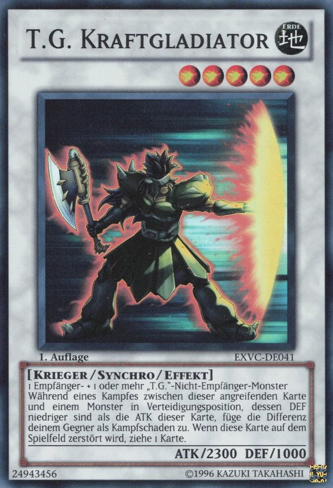 Recollectibles Sammelkarte Yugioh Karte T G Kraftgladiator Deutsch Yu