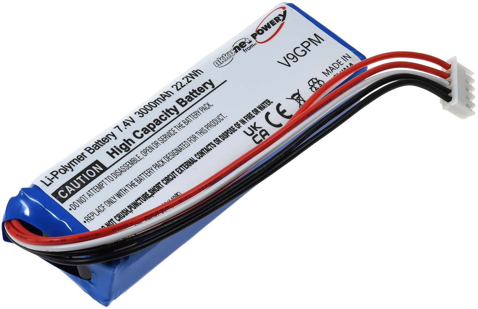 Powery Akku kompatibel mit Harman/Kardon Typ CP-HK06 Akku 3000 mAh (7.4 V), Wiederaufladbare ...