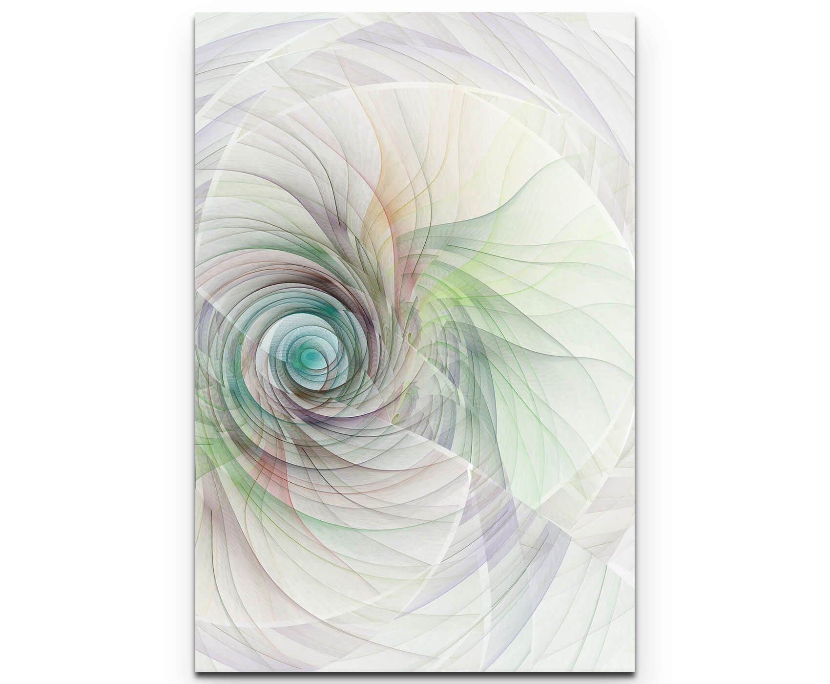 Sinus Art Leinwandbild Abstraktes Bild Spirale Aus Feinen Bunten Linien