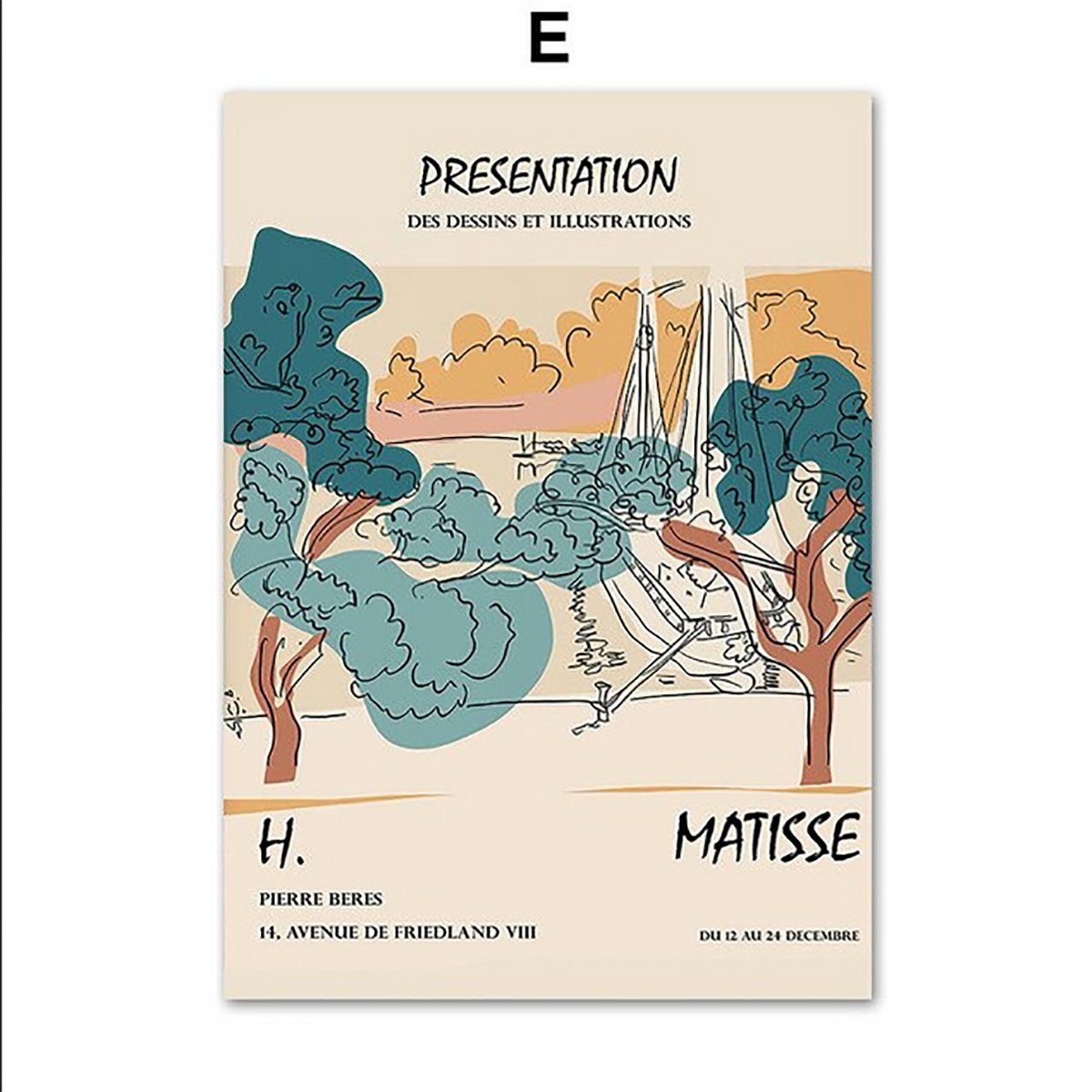 TPFLiving Kunstdruck »OHNE RAHMEN«, Motiv 5, Poster Leinwand -Wandbild / Henri Matisse ...