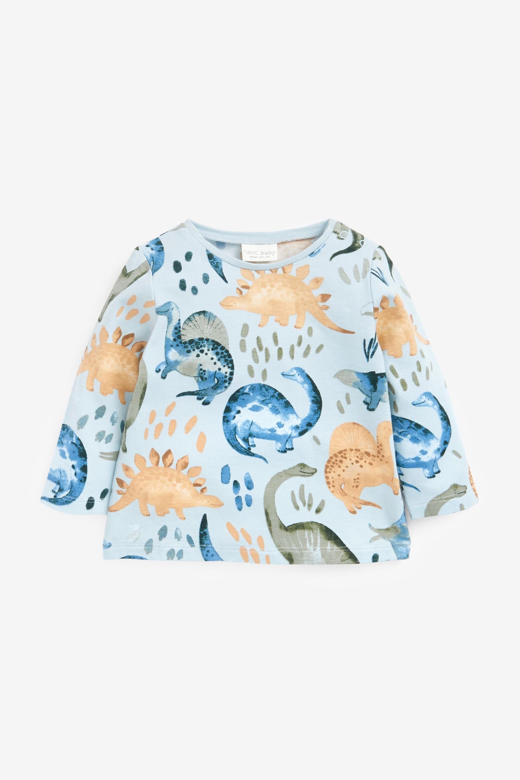 Next Langarmshirt Langarm Shirts Mit Dinosaurier Design Im 3er Pack 3 Tlg