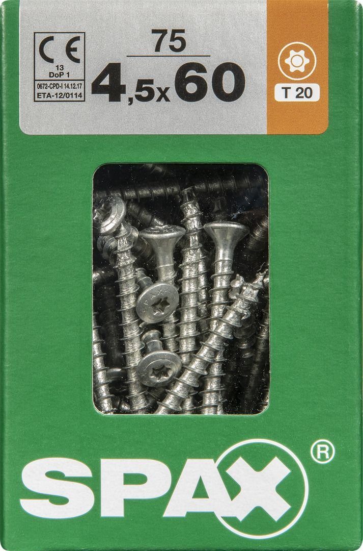 SPAX Holzbauschraube Spax Universalschrauben 4.5 x 60 mm TX 20 - 75