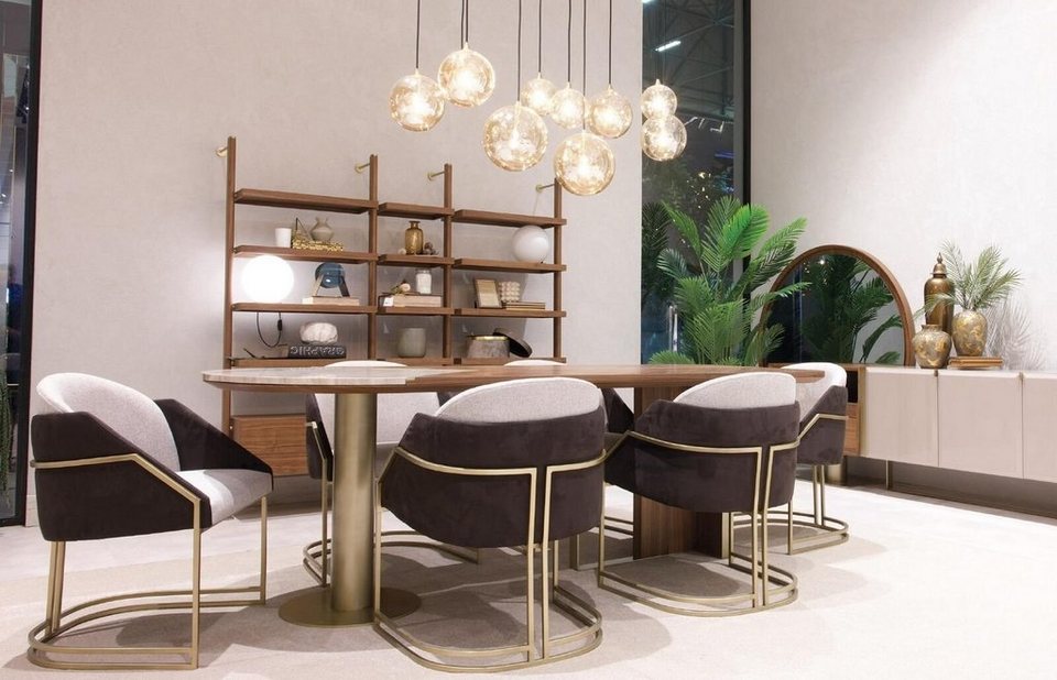 Jvmoebel Esszimmer Set Esstisch 6x Stühle Esszimmer Möbel Esszimmer