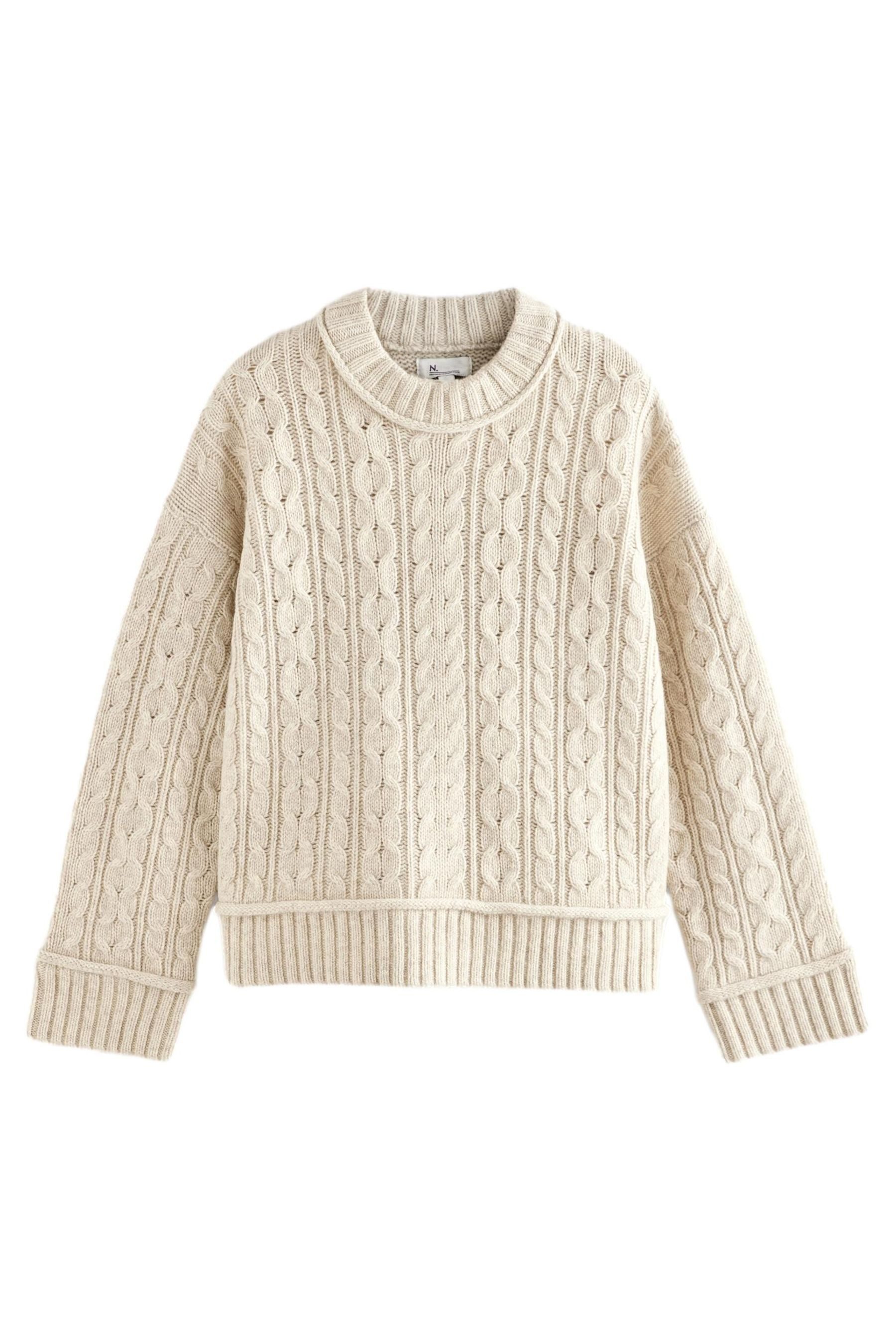 Next Rundhalspullover Premium-Strickpullover Zopfmuster 100 % ...
