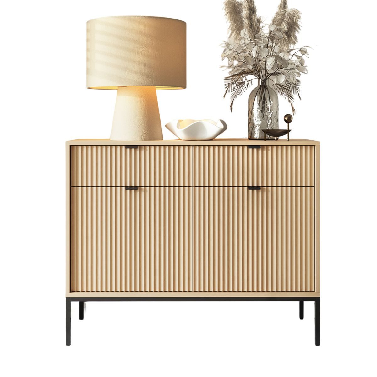 Compleo Kommode eiche vincenza, Kommode schmal, Japandi und Boho Design ...