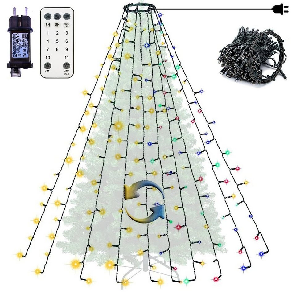 Xersek Christbaumschmuck 400led Christbaum Lichternetz Lichtervorhang