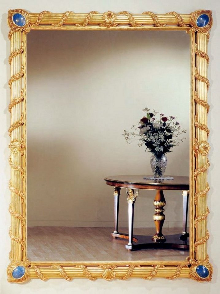 Casa Padrino Barockspiegel Luxus Barock Spiegel Gold Blau