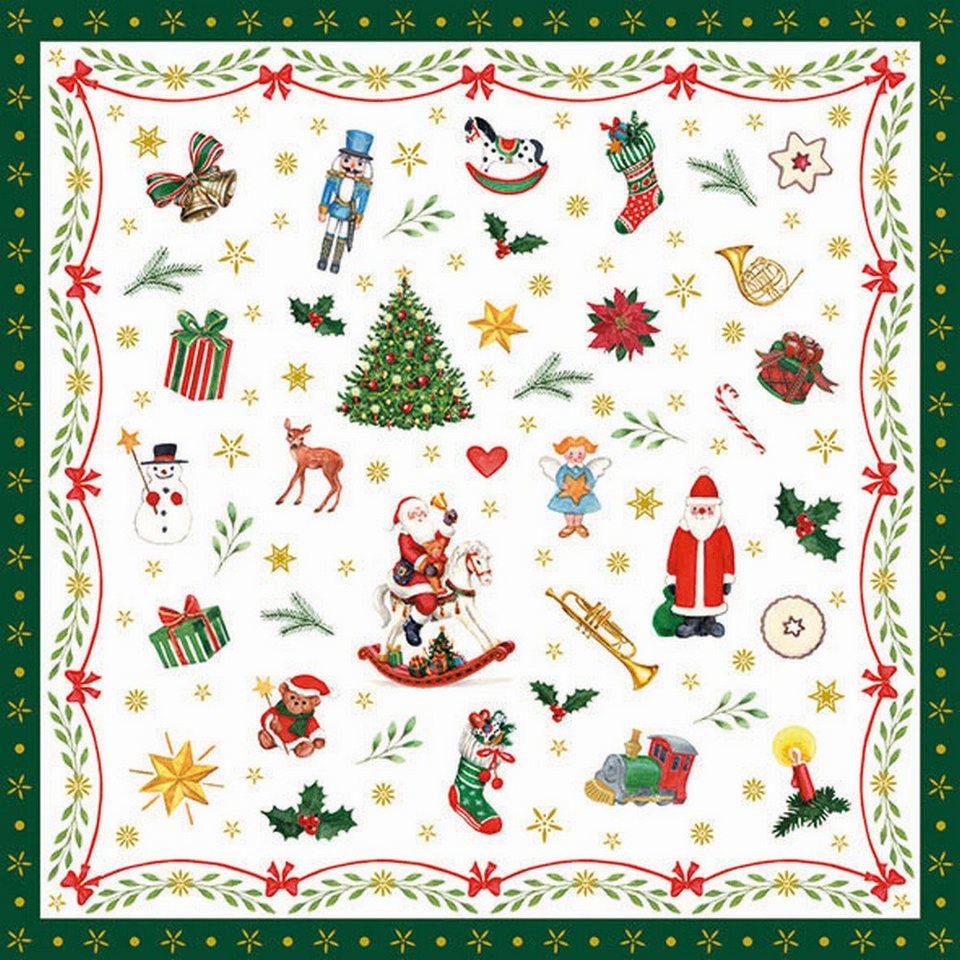 Ambiente Luxury Paper Products Papierserviette 20 Servietten Ornaments