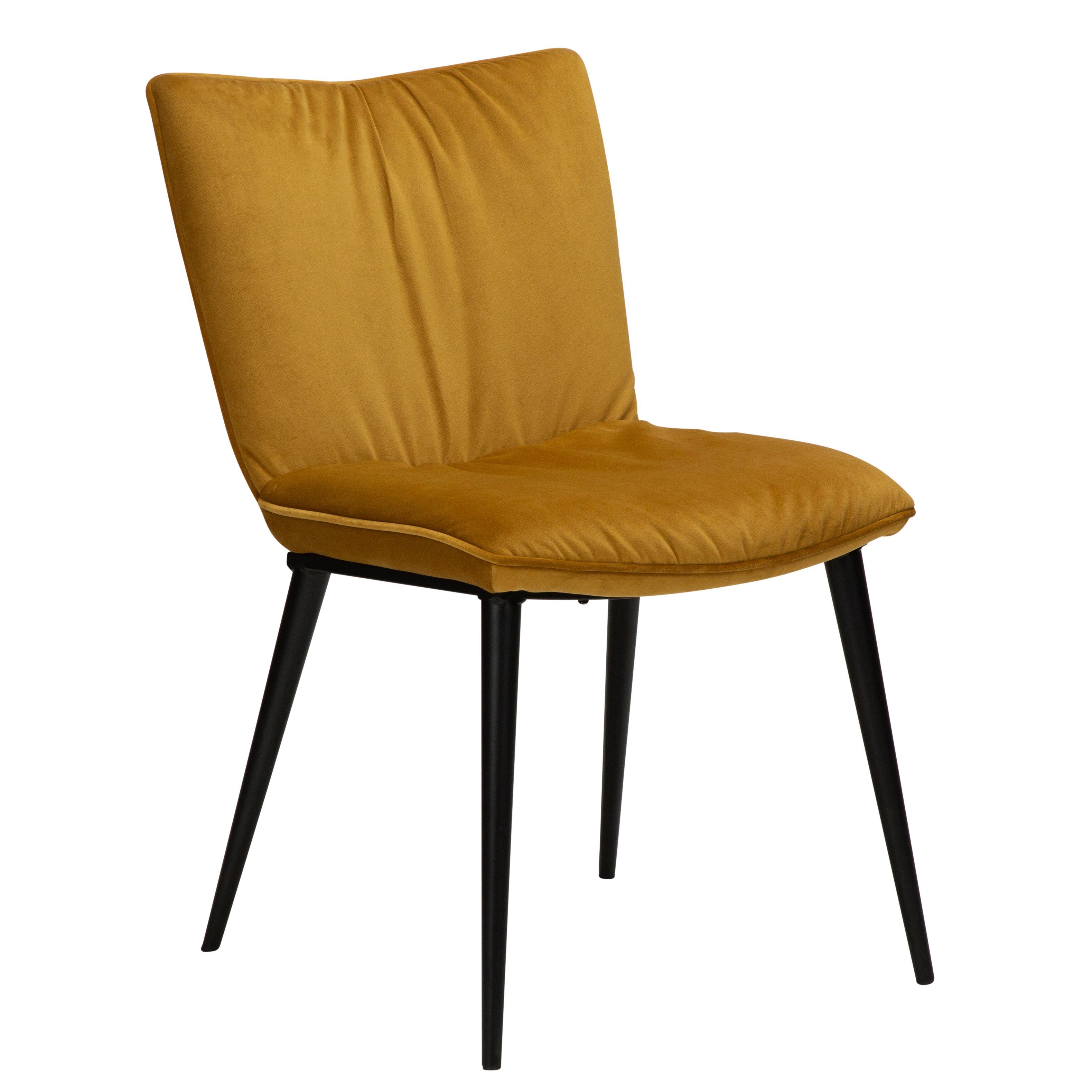 Ebuy24 Esszimmerstuhl 2er Set Danform Join Esszimmerstuhl Velourgelb Ock