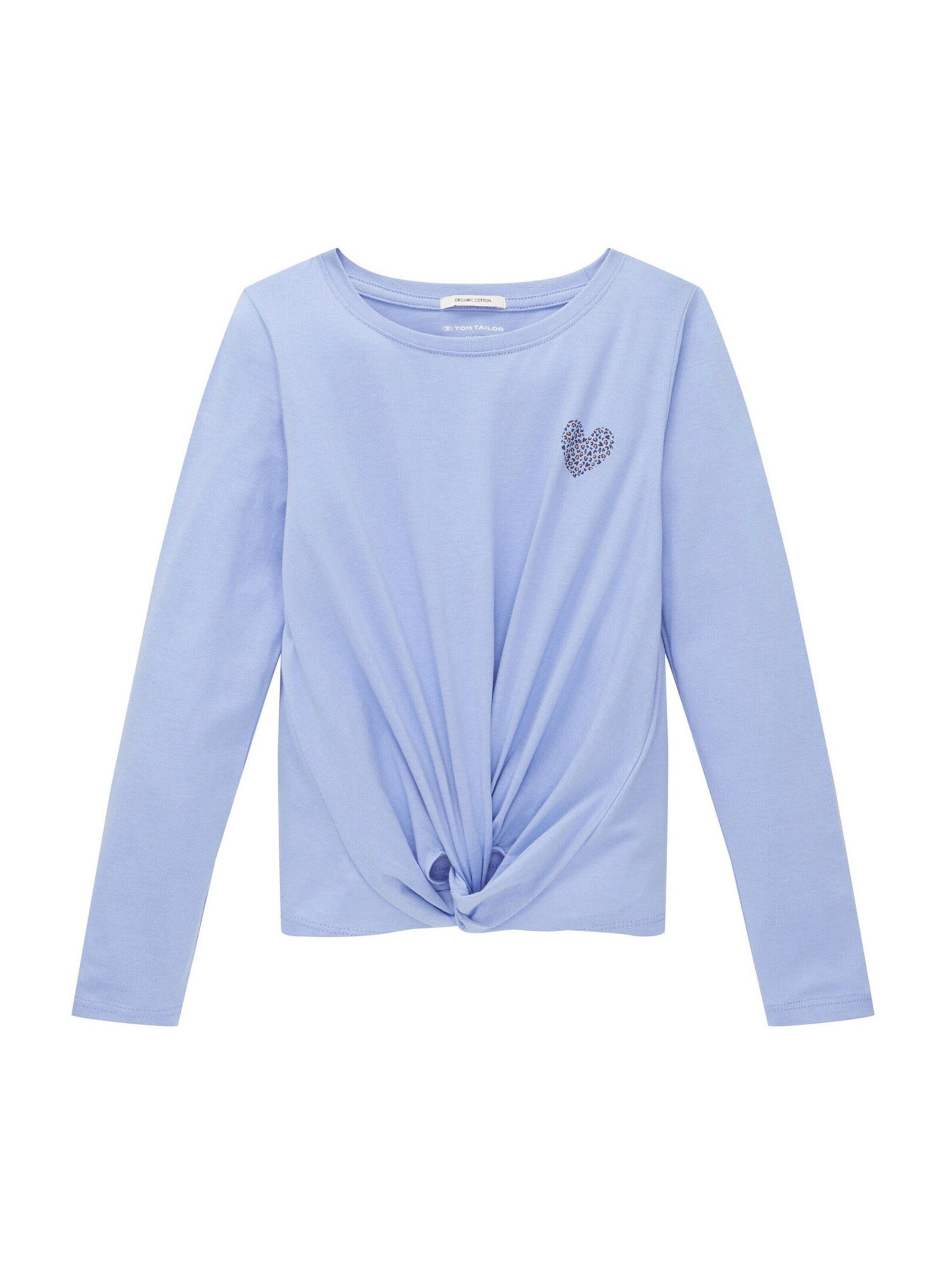 TOM TAILOR Sweatshirt (1-tlg) Drapiert/gerafft, Bündchen-/Rippstrick-Kragen