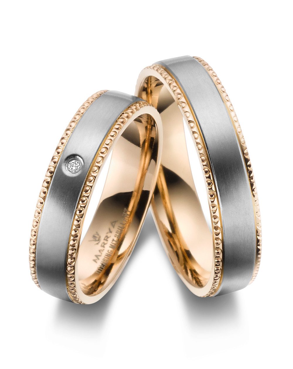 MARRYA Partnerring Diamant Titan Ringe Trauringe Eheringe Partnerringe
