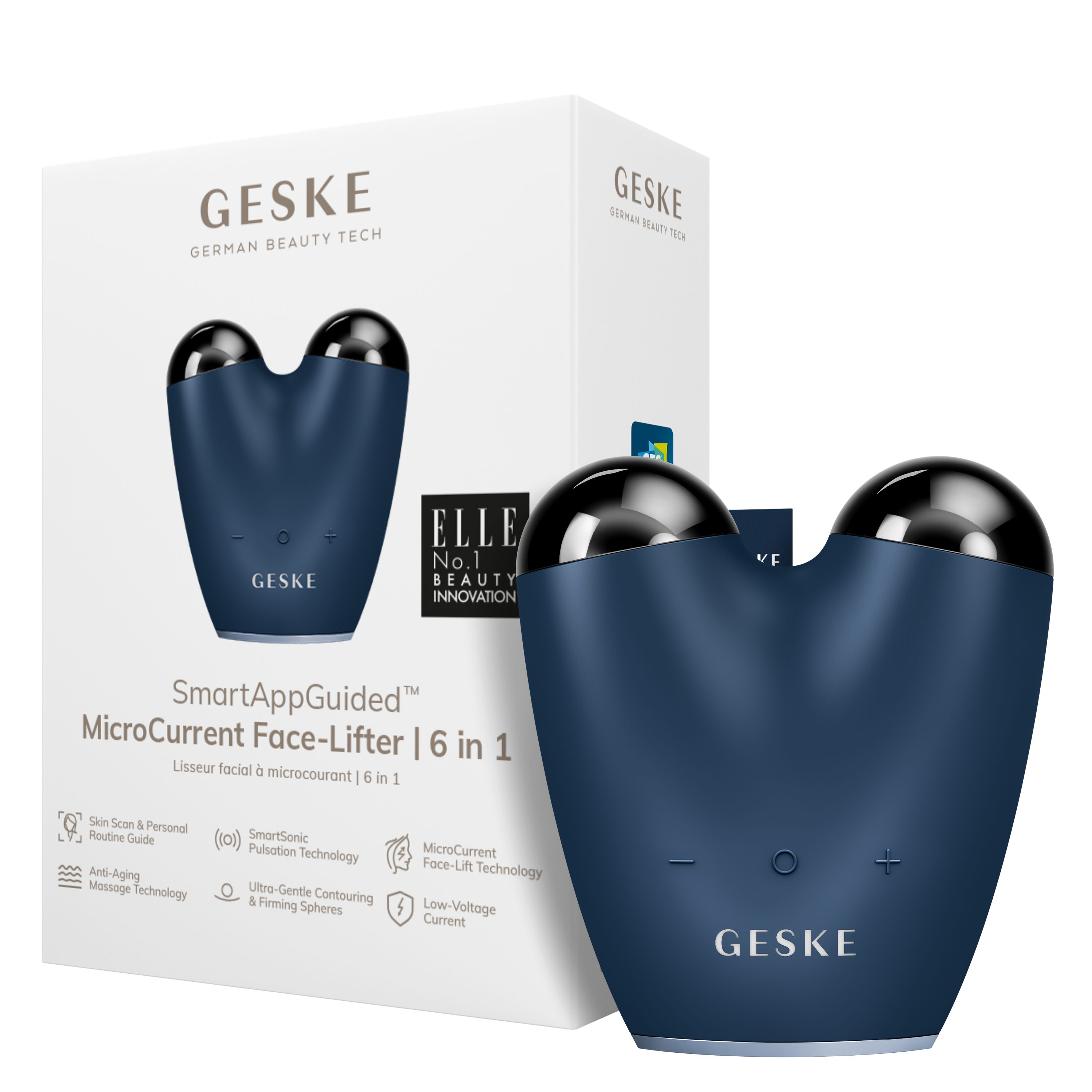 GESKE German Beauty Tech Enhancer SmartAppGuided™ MicroCurrent Face ...