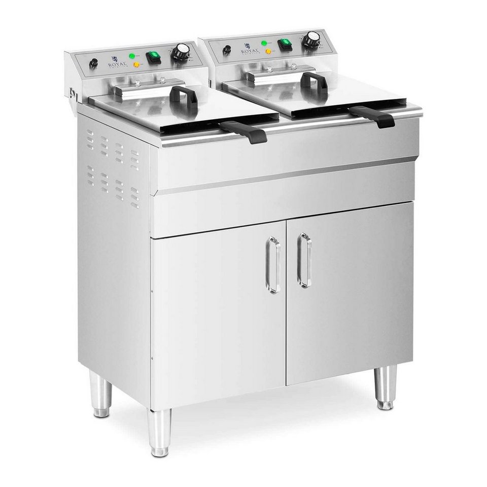 Royal Catering Fritteuse Doppel Elektro Fritteuse Friteuse Fritöse