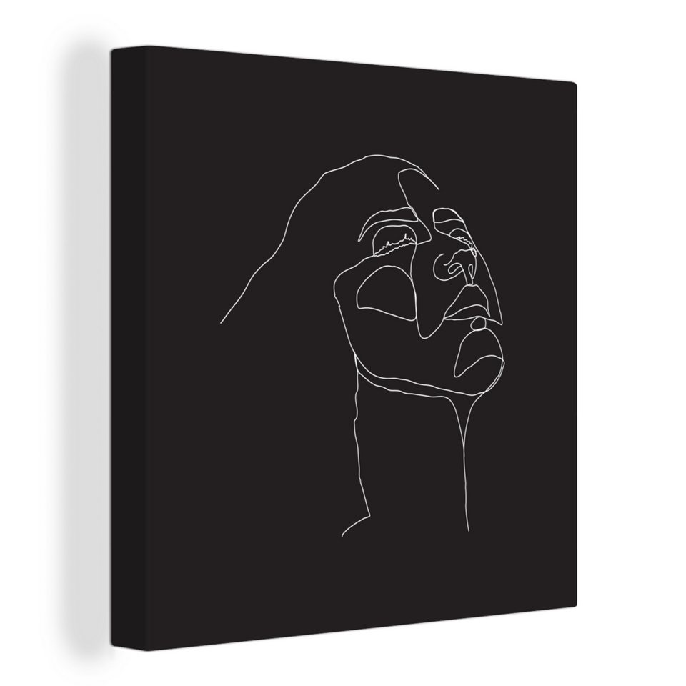 Onemillioncanvasses® Leinwandbild Frau Strichzeichnung Kopf 1 St